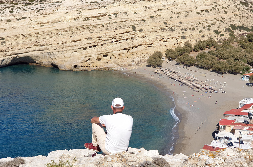 Matala Süd Kreta. Hotels und Informationen, Fotos. Karten.